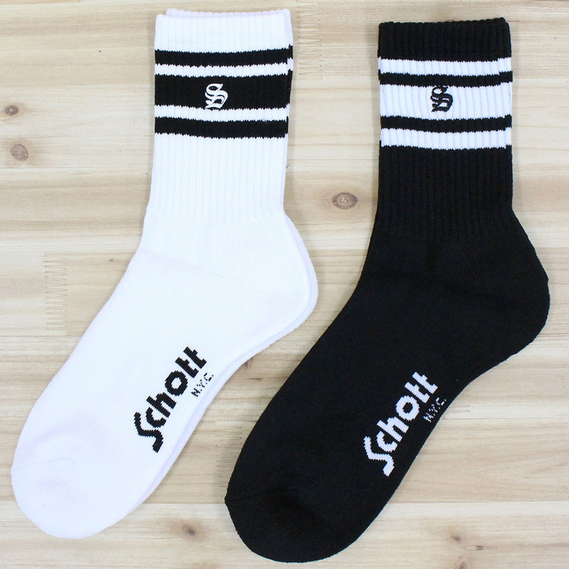 Schott ショット HIGT-SOCKS ハイソックス ソックス 靴下 2足セット 782-4972004 ブランド – TopIsm